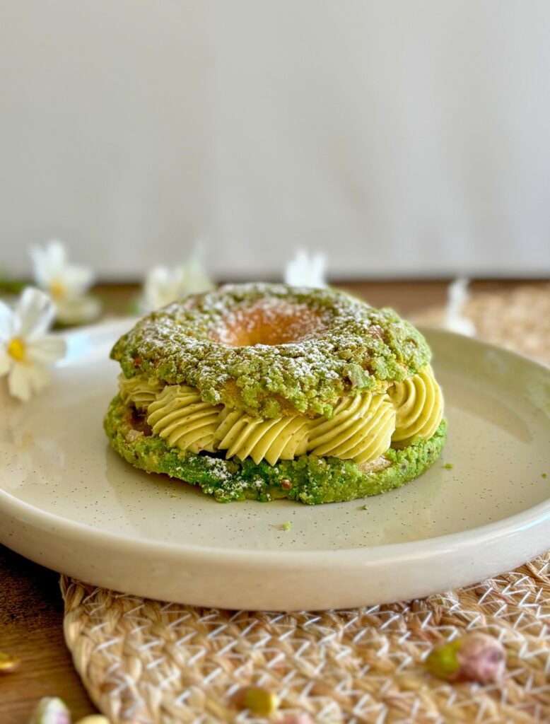 Pistachio Choux Pastry With Pistachio Ganache And Praline - LykkeBites
